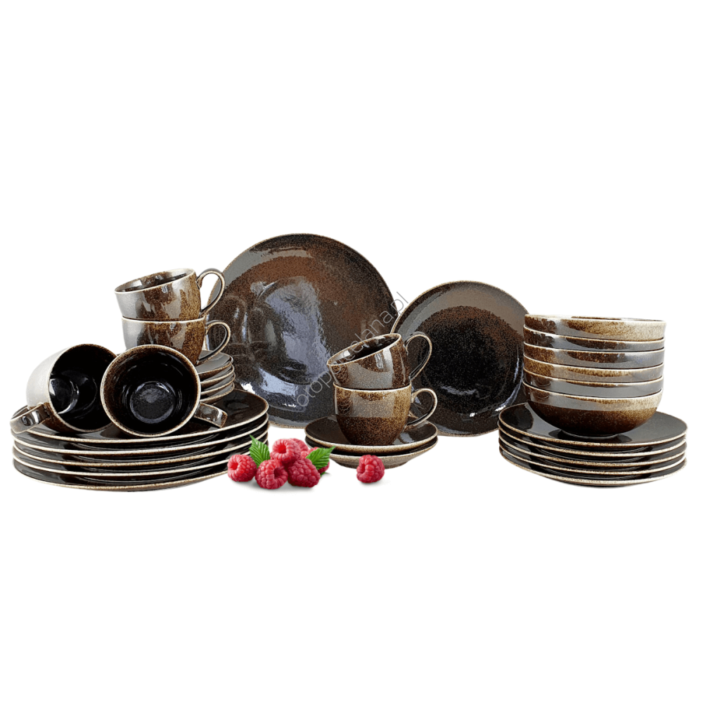 LOFT DARK zestaw z filiżanką dla 6 os. 30 el. - Alumina Bogucice ...